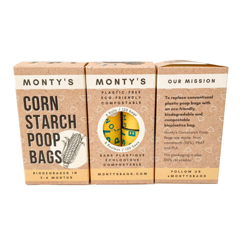 Monty's | Corn Starch Poop Bags | 120 Bags | Greenbriar Market + Refillery
